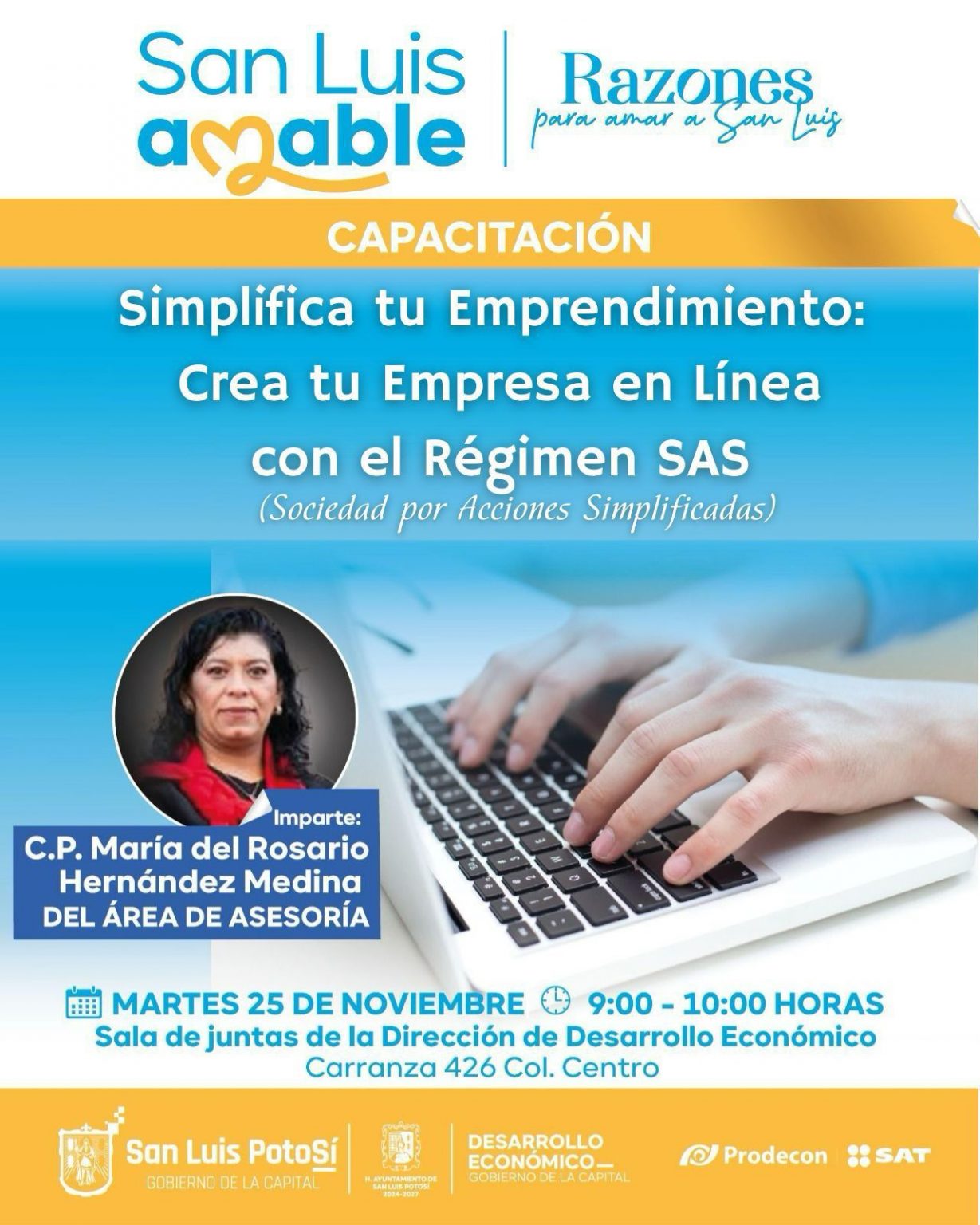 Desarrollo Económico invita a capacitación para crear empresas en línea bajo el régimen SAS ...